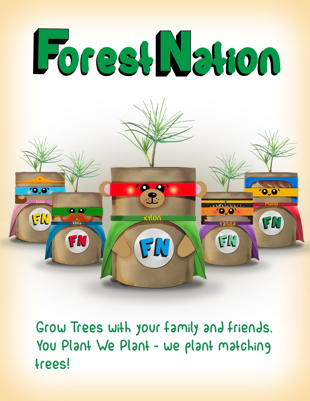ForestNation Guardians Tree Kits Pack for Kids, We Plant 50 More Trees